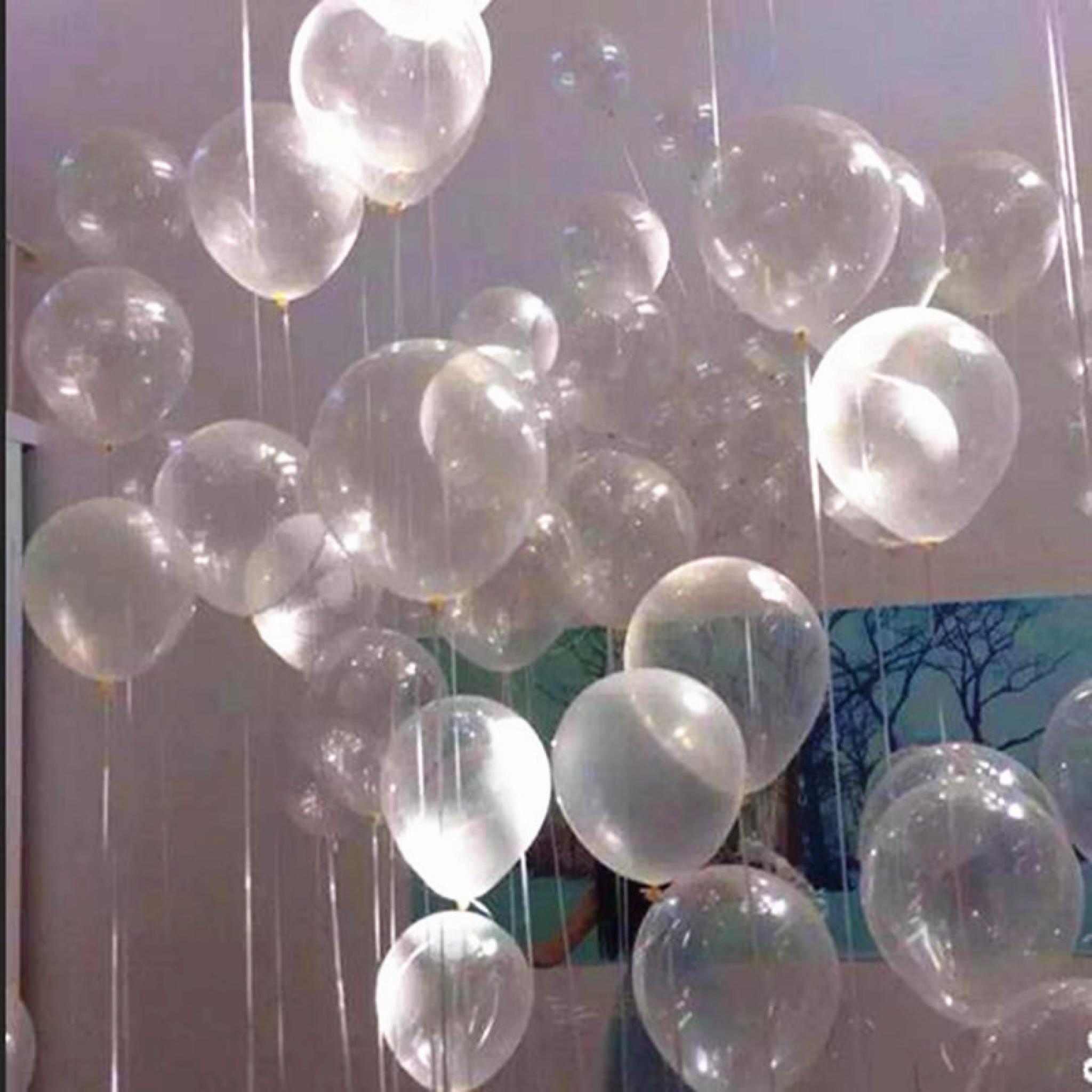 Crystal Cler 12 inch Latex Balloons 50pcs | Party Party