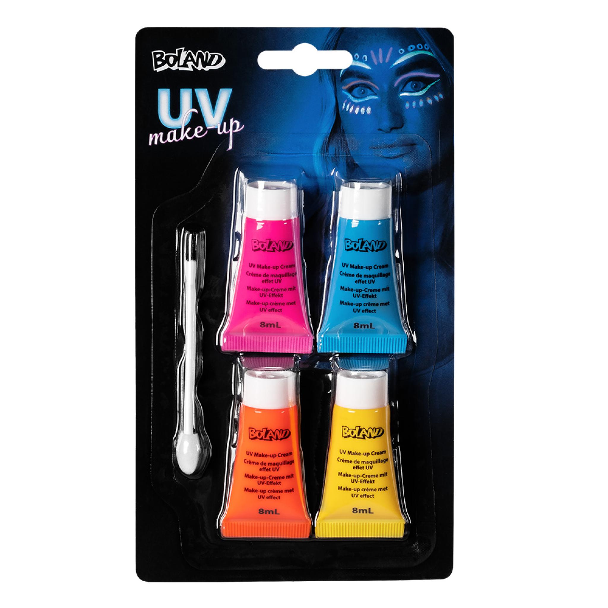 Face Paint Kit UV Neon (Aqua Cream Face Paint, Applicator | Party Party